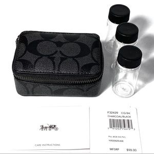 Coach | Accessories | Coach Pill Box Signature Canvas Holds 3 Bottles ...